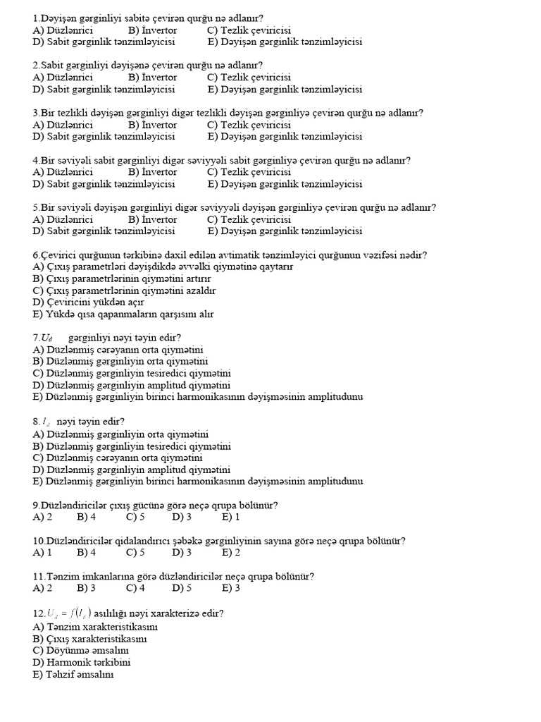 Elektron Texn. Çevricilər TEZE | PDF