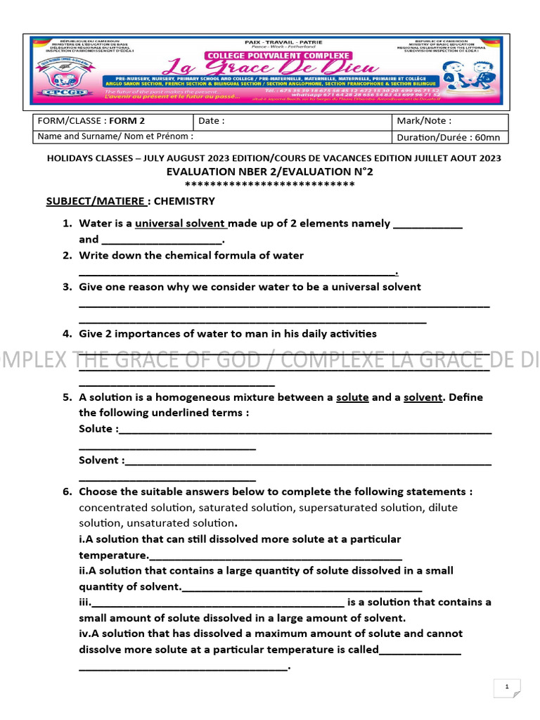 3 Form 2 | PDF