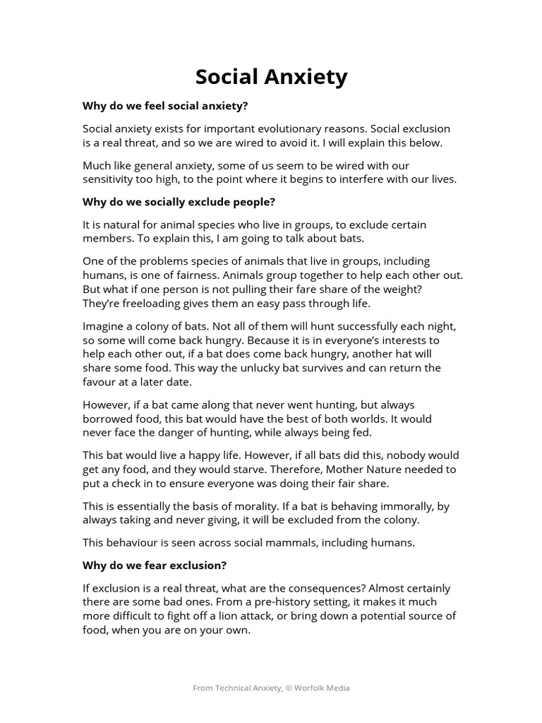 Social Anxiety | PDF | Social Anxiety | Anxiety