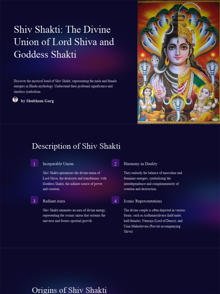 Shiv Shakti The Divine Union of Lord Shiva and Goddess Shakti | PDF | Shiva | Devi
