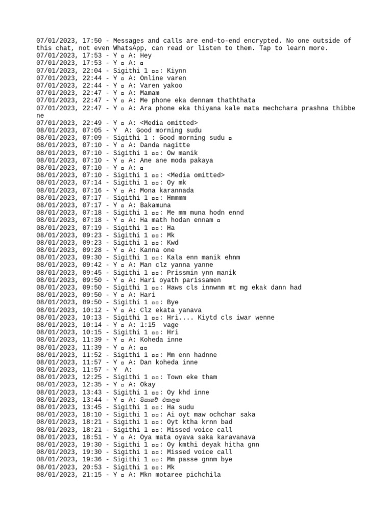 WhatsApp Chat With Sigithi 1 ?? | PDF