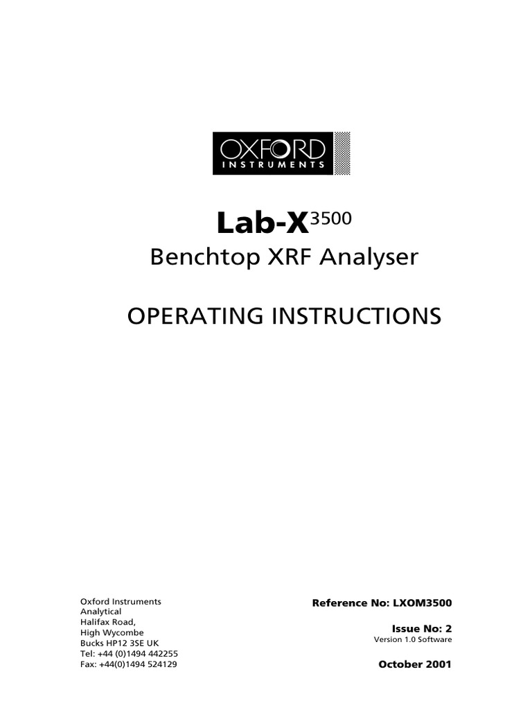 Lab-X 3500 User Manual | PDF