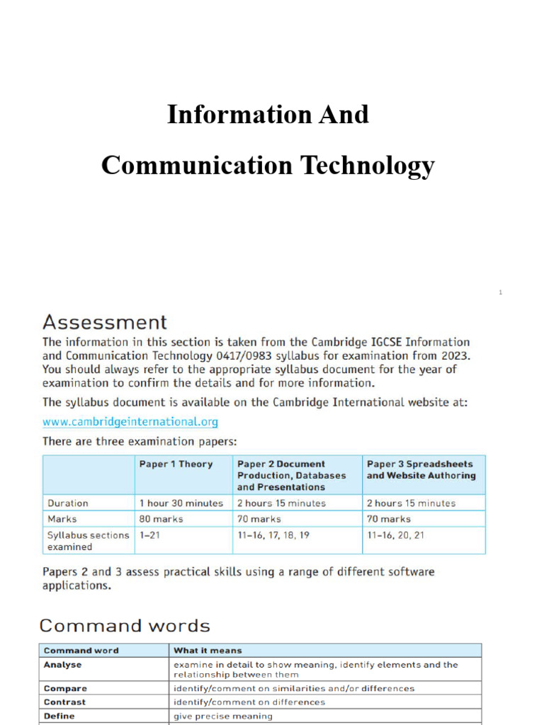 ICT-1 | PDF | Random Access Memory | Computer Data Storage