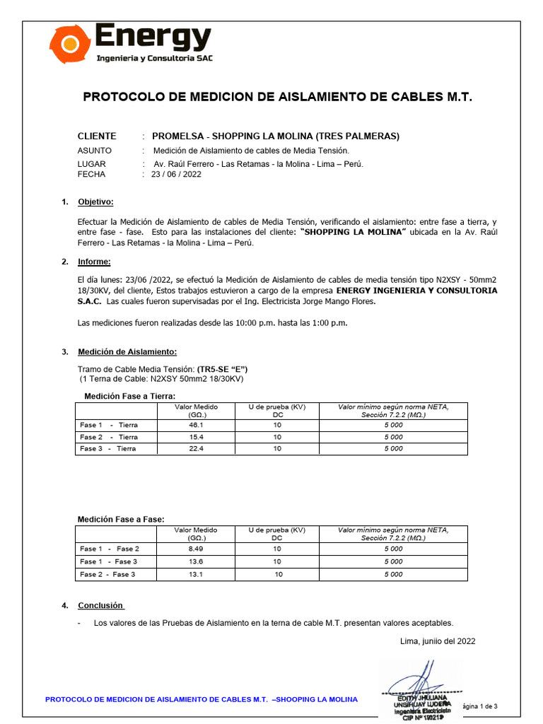 Protocolo de Megado Cable-Tr5 | PDF