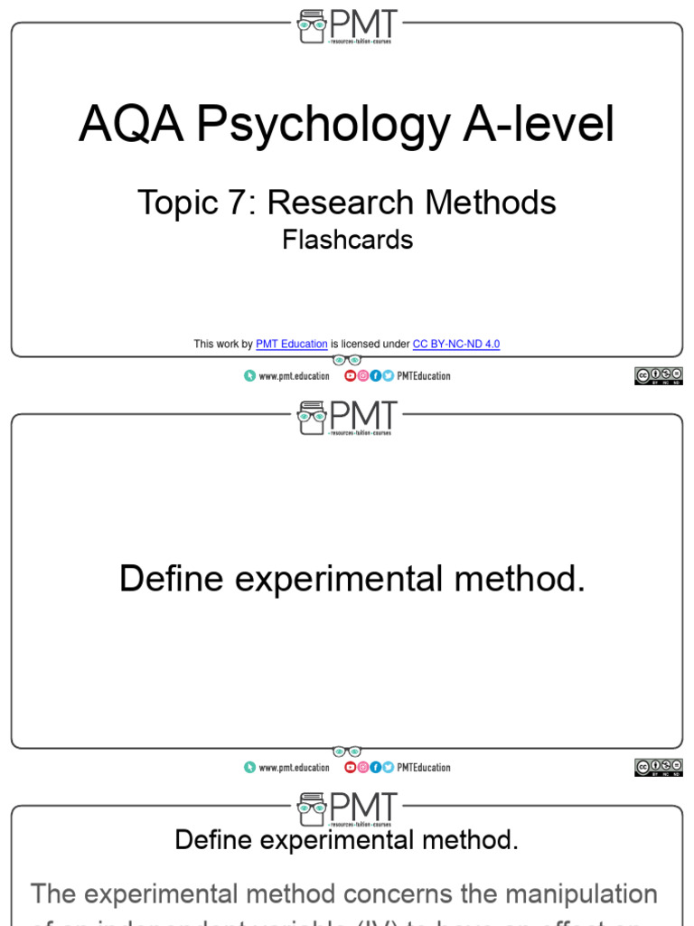 AQA Psychology Research Methods Guide | PDF | Sampling (Statistics) | Validity (Statistics)
