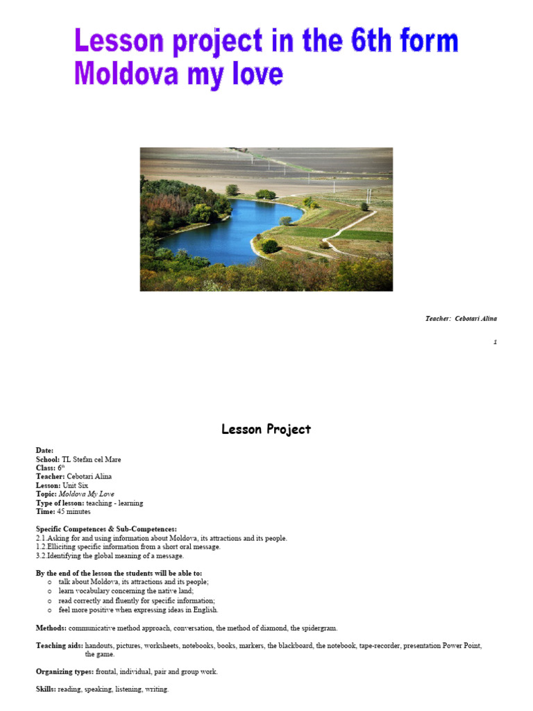 Cl.6 U.6 L.1 Moldova My Love | PDF | Teachers | Human Communication
