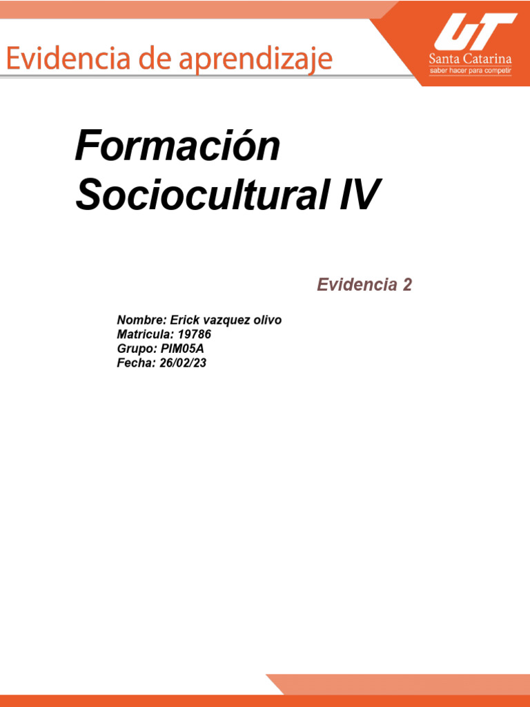 Evidencia2 FSC4 P2 EVO | PDF | Business | Cognición