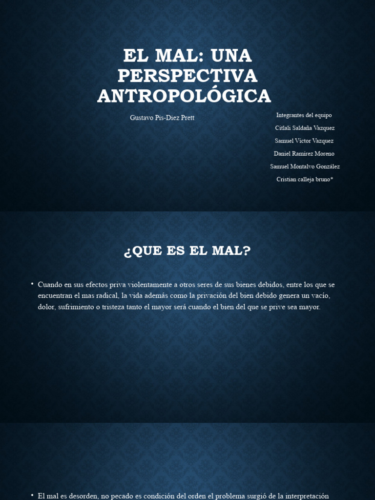 El Mal | PDF | Mal | Dios