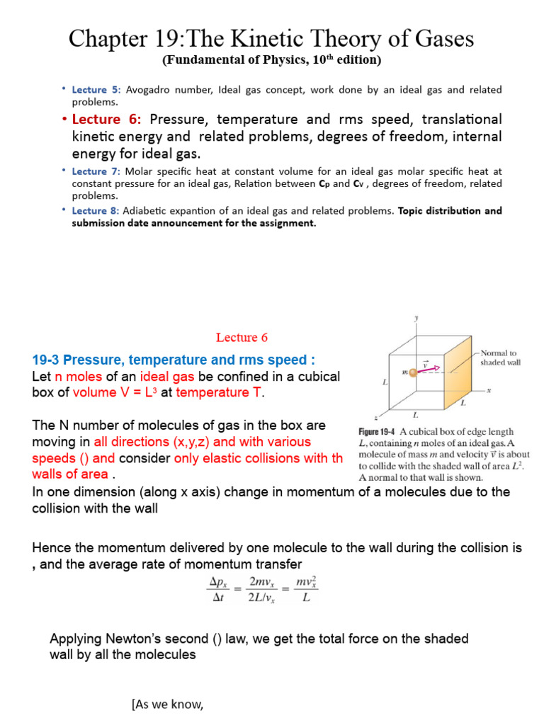 Lecture 6 - Fall 2023-24 | PDF | Gases | Temperature