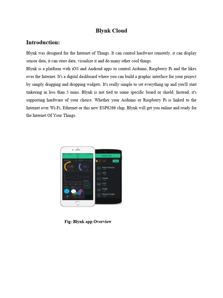 Blynk App | PDF | Mobile App | Cloud Computing
