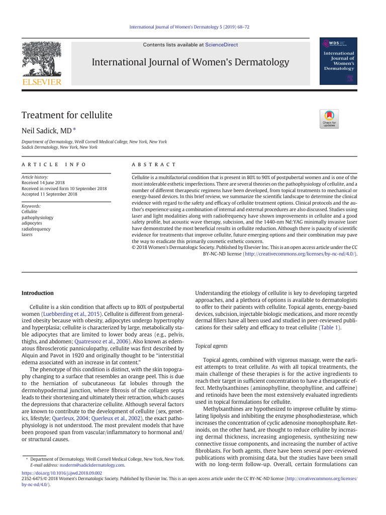 Treatment For Cellulite | PDF | Laser | Topical Medication