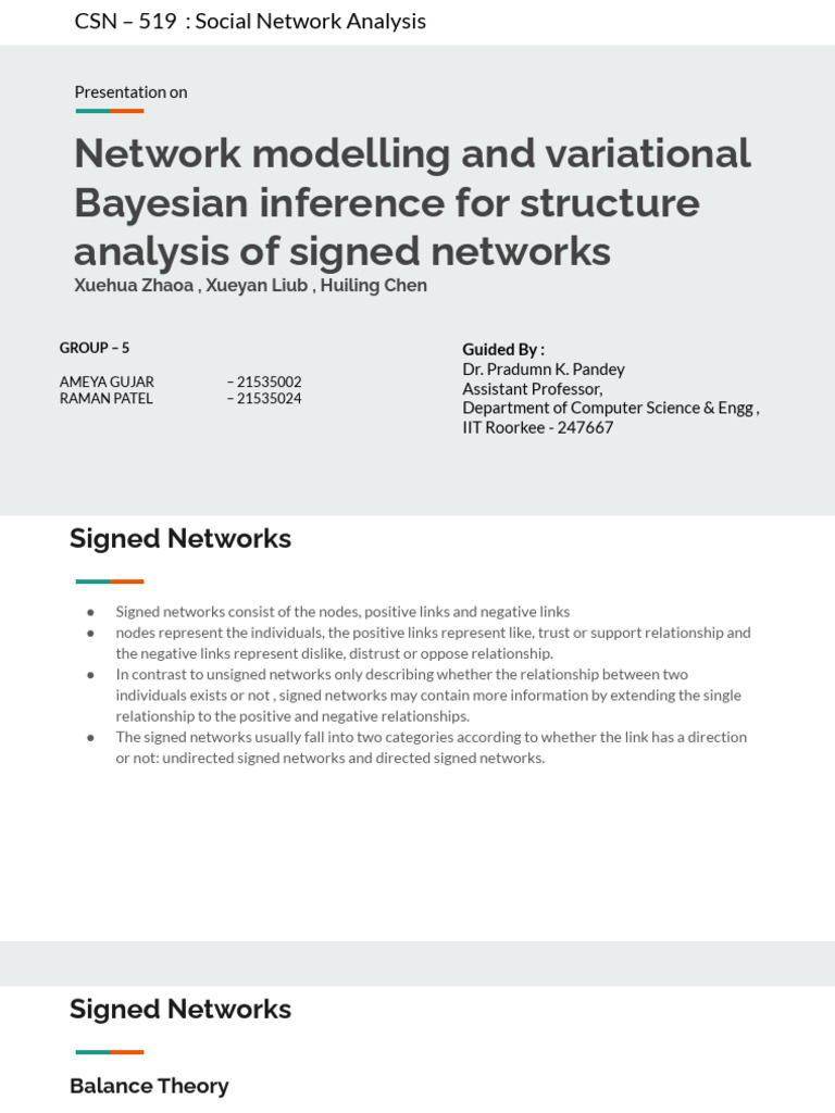 Network Modelling And Variational Bayesian Inference For Structure