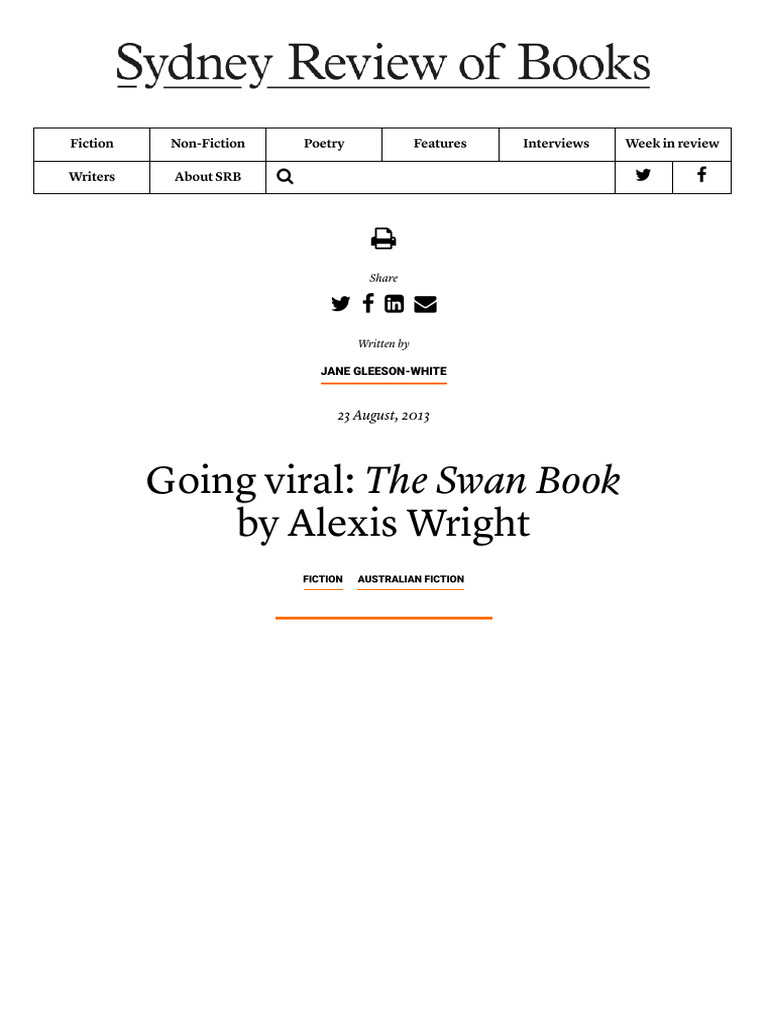 The Swan Book by Alexis Wright | PDF | Indigenous Australians | Australia