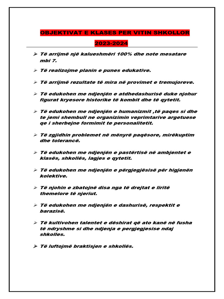 OBJEKTIVAT E KLASES PER VITIN SHKOLLOR_015149 | PDF