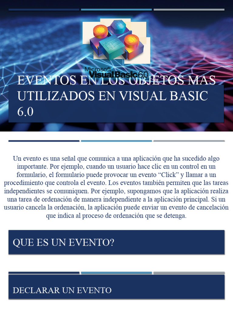 Eventos en Visual Basic 6 | PDF