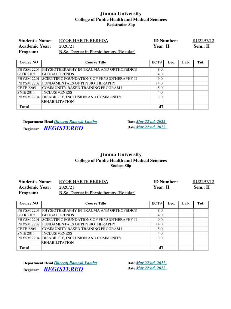 Generate Slip | PDF | Physical Therapy