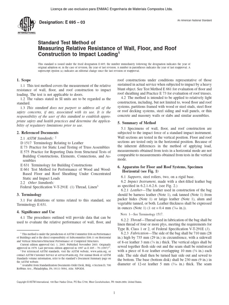 Astm E-695 | Download Free PDF | Wall | Seam (Sewing)