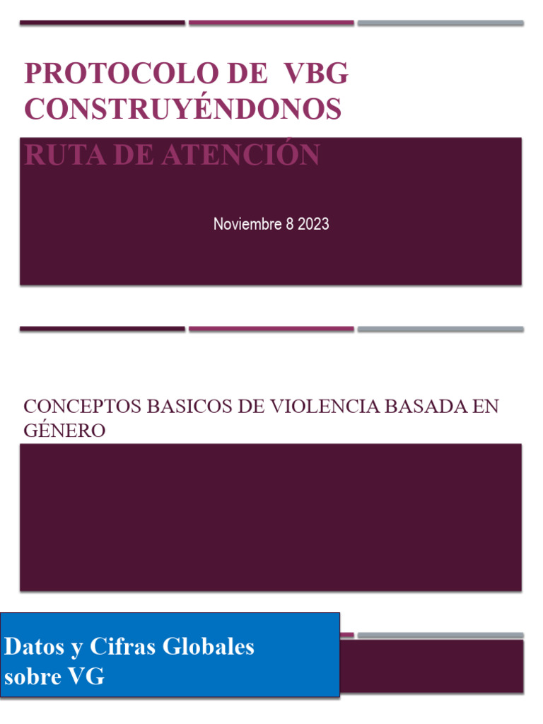 Presentación VBG Construyendonos | PDF | La violencia contra las mujeres | Violación
