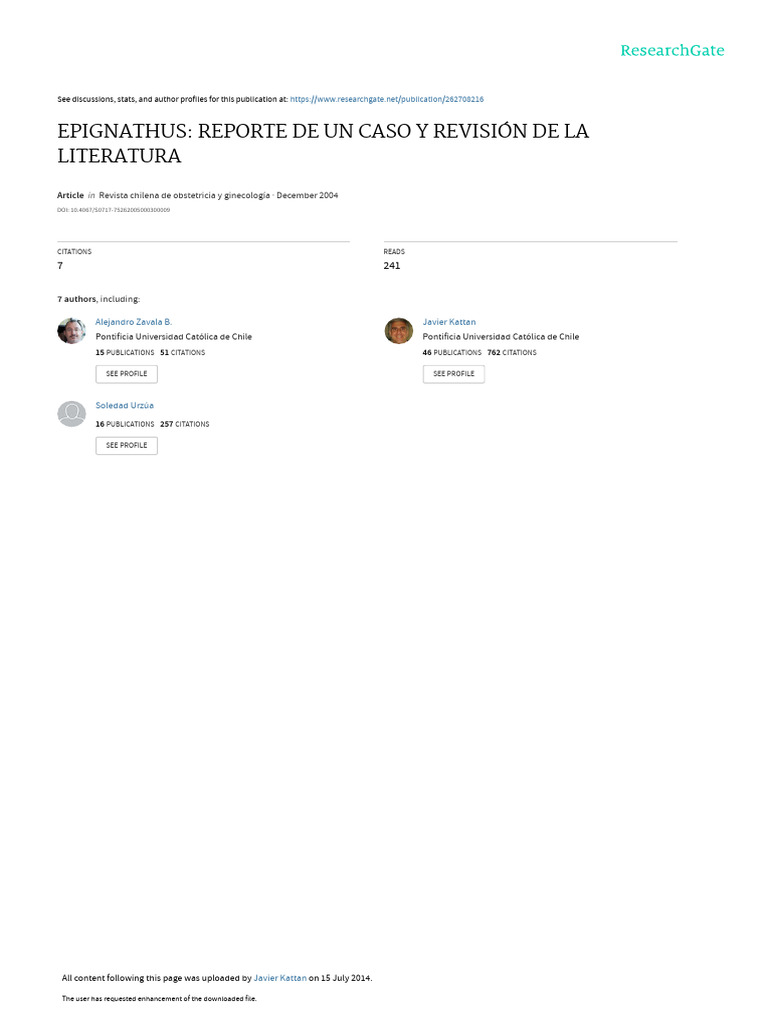 Epignathus Reporte de Un Caso y Revisión de La Literatura | PDF ...