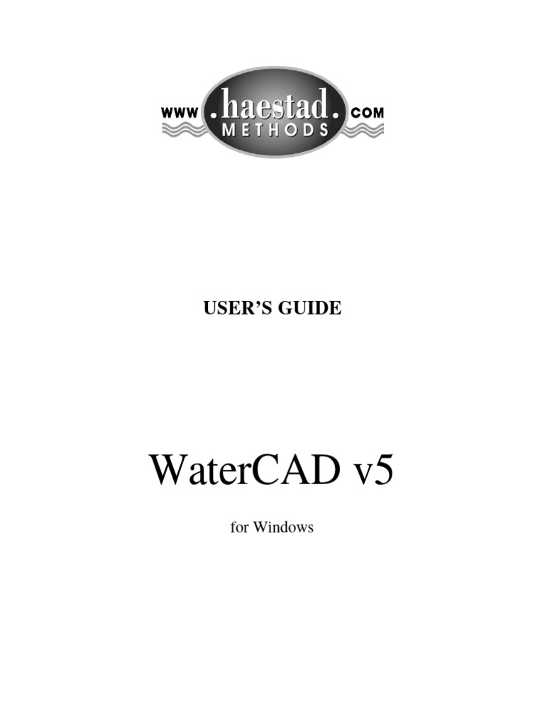 WaterCAD Users Guide | PDF | Auto Cad | Menu (Computing)