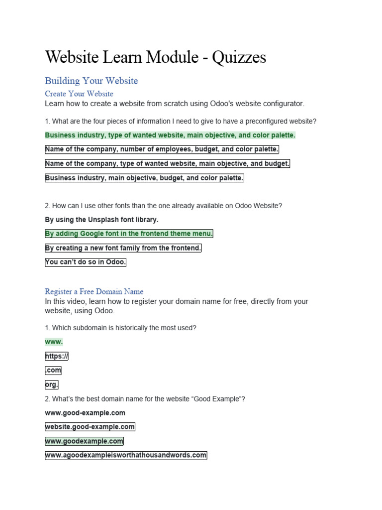 02e Website Learn Module Pdf Websites Search Engine Optimization