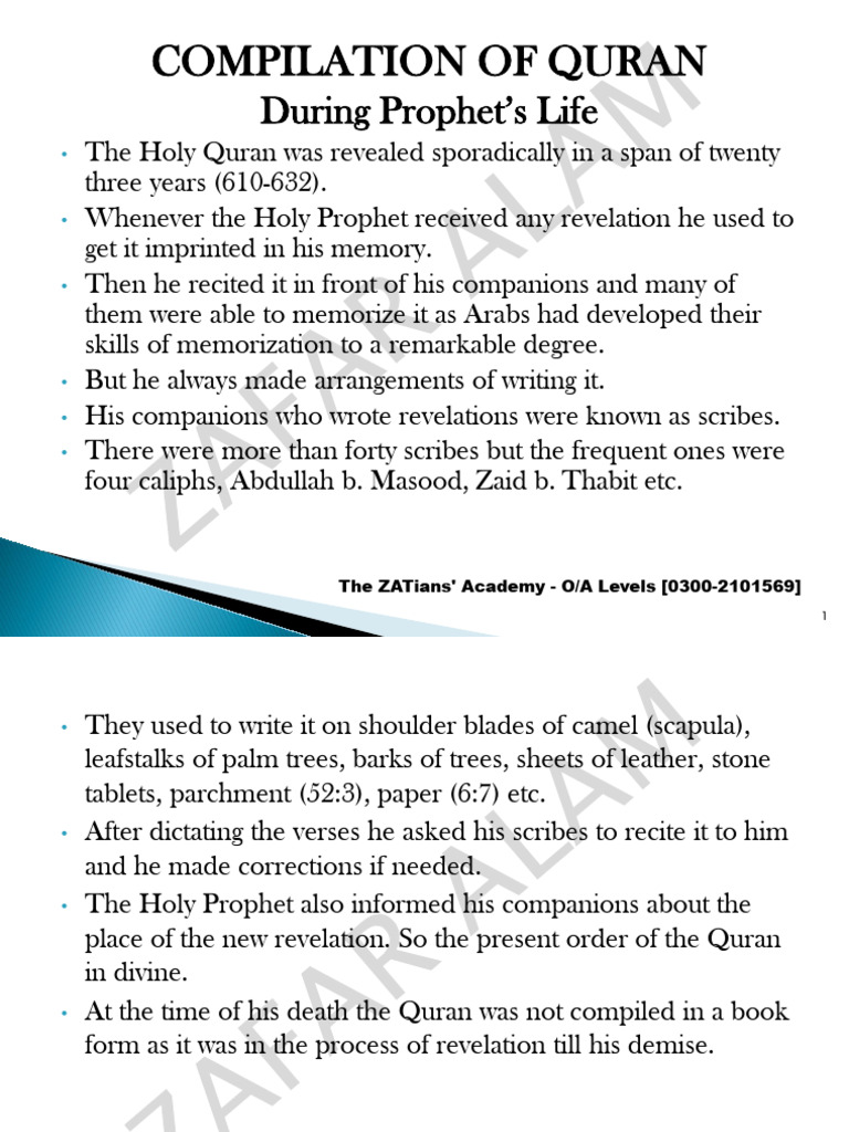 Compilation of Quran | PDF | Quran | Islam