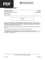 Cambridge IGCSE ™: Business Studies 0450/11 | PDF | Investing | Employment