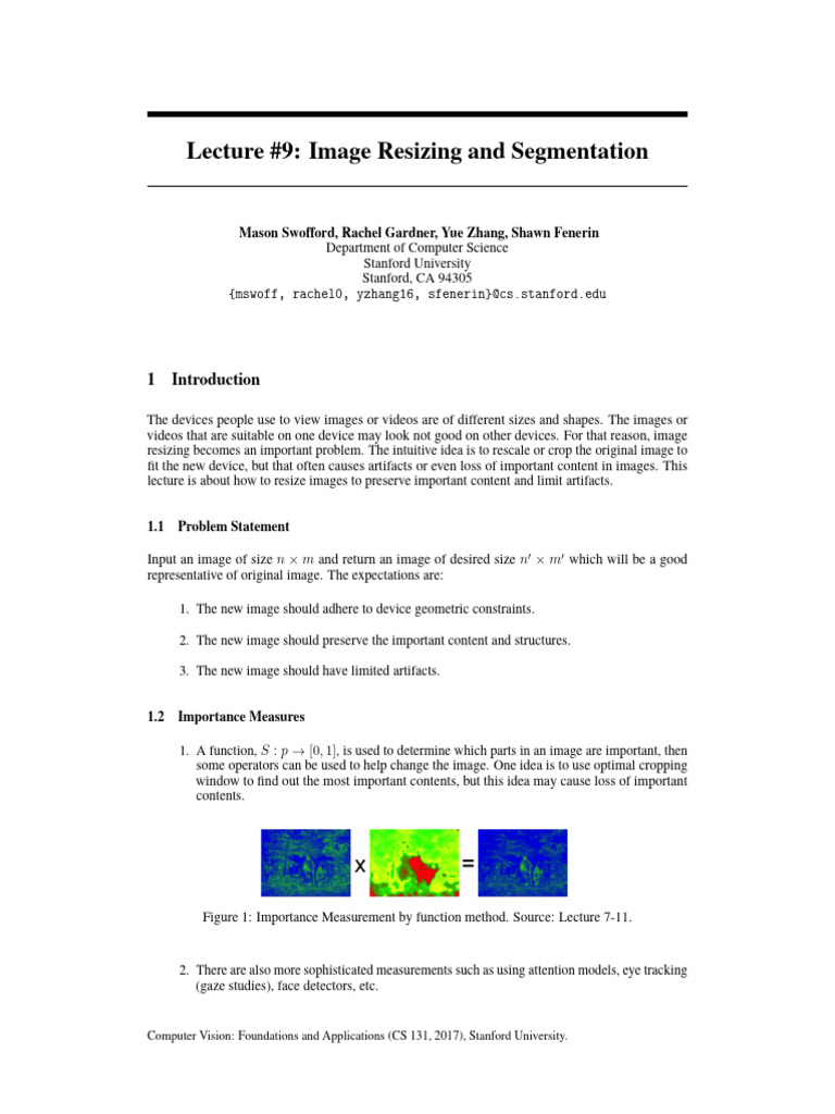 09 Notes | PDF | Image Segmentation | Algorithms