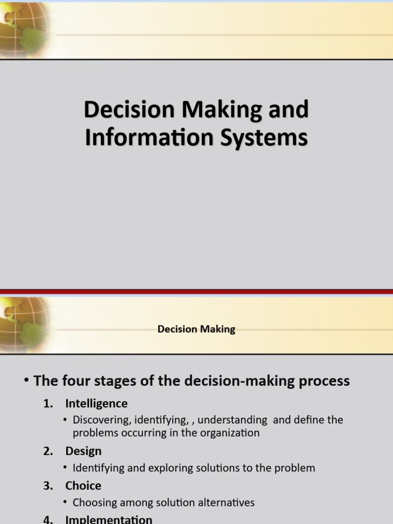 Four Stages of Decision Making Process | PDF | Business Intelligence ...
