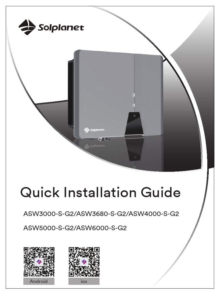 Quick Installation Guide: ASW3000-S-G2/ASW3680-S-G2/ASW4000-S-G2 ...