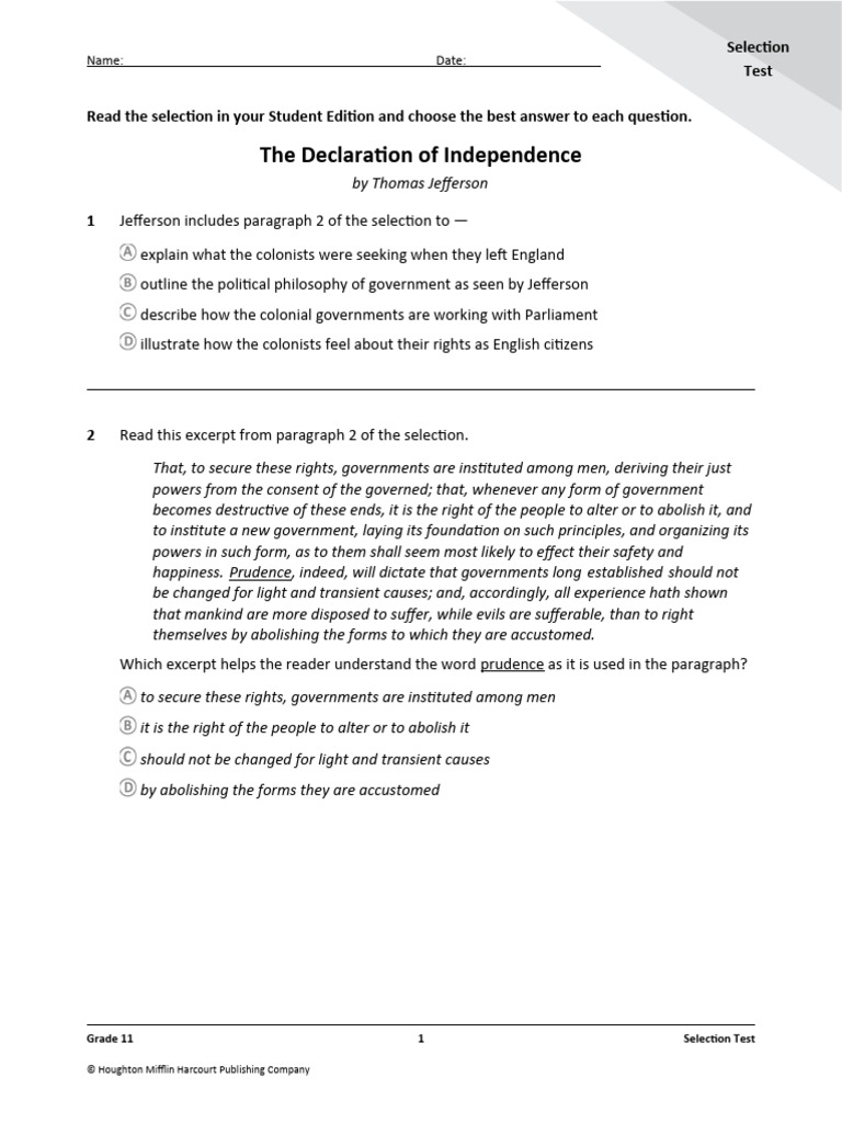 11le 01 Pa Independence ST 011 | PDF | United States Declaration Of ...