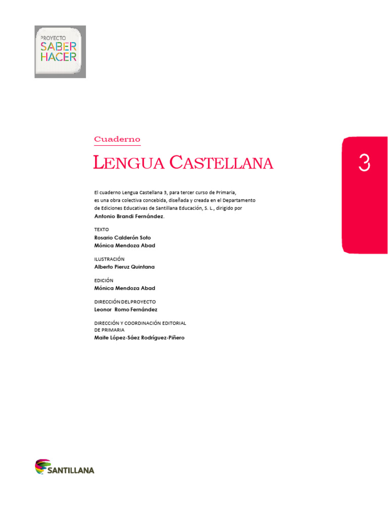 Lengua 3a Nivel Unidad 3 en Blanco | PDF | Gramática | Ortografía