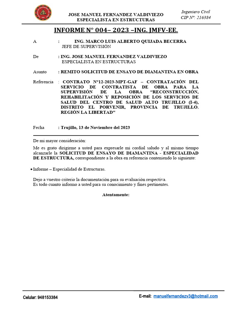 Solicito Ensayo de Diamantina - Noviembre 2023 | PDF | Gobierno | Justicia