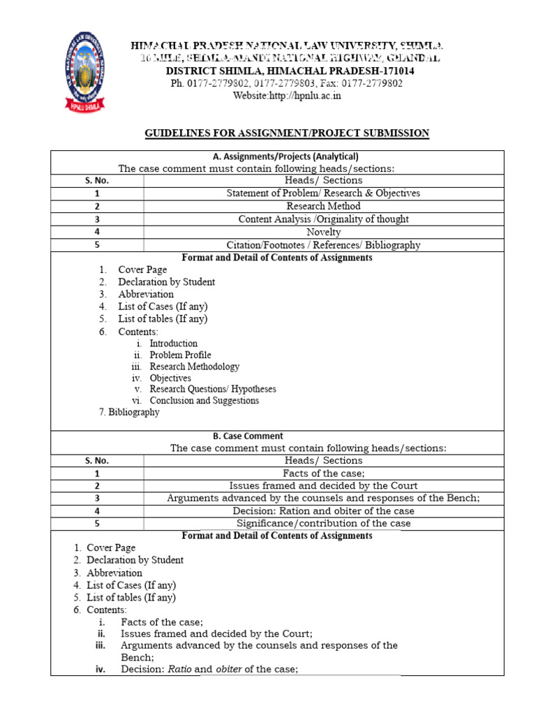 Guidelines For Assignments - DAA | PDF | Obiter Dictum