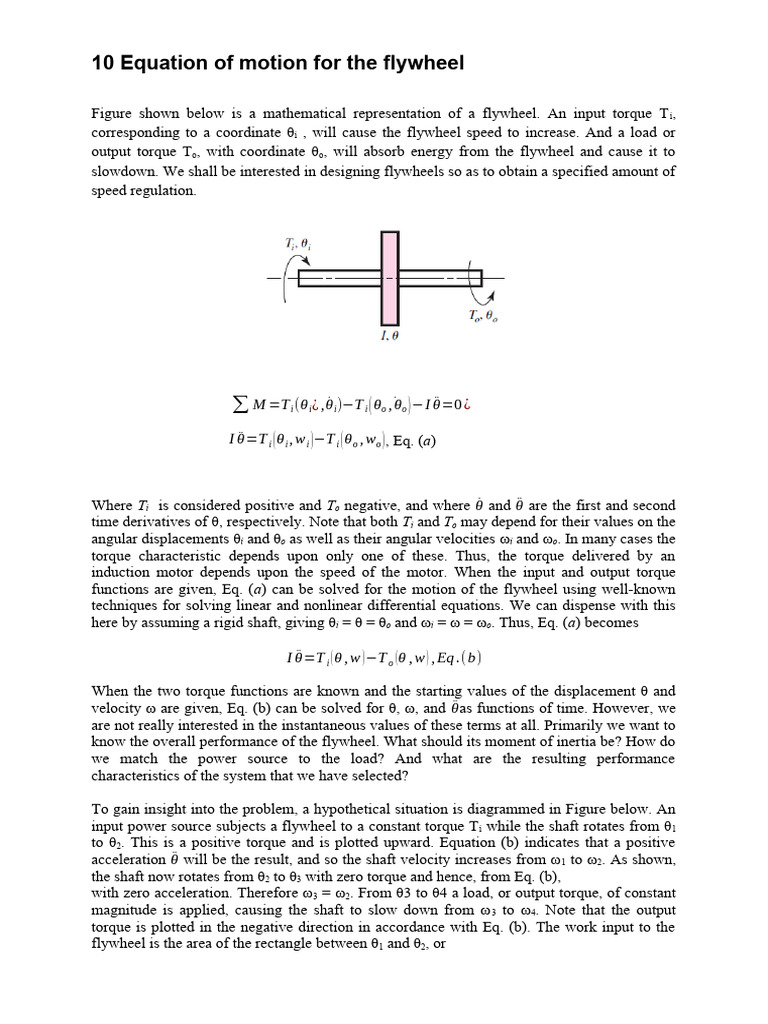Flywheel 2 | PDF | Torque | Speed