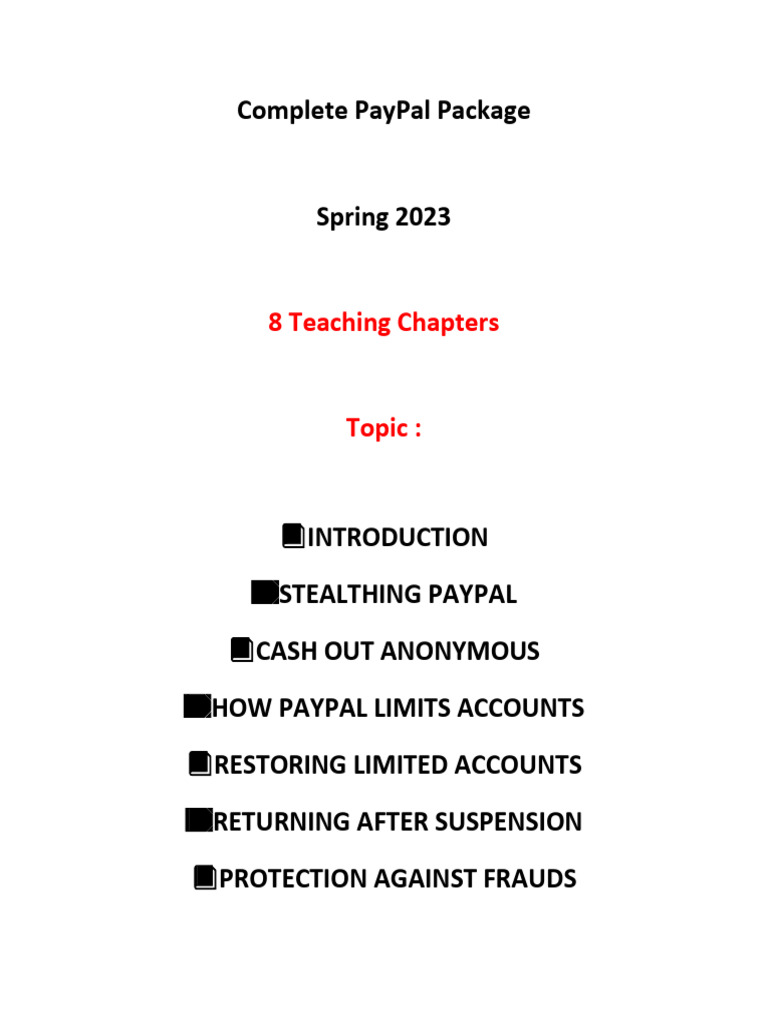 Full Pacakge Paypal Method Pdf Pay Pal Http Cookie