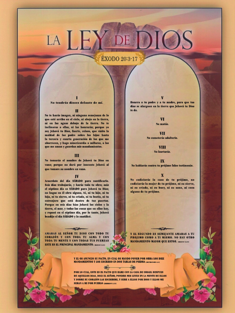 La Ley de Dios | PDF | Diez Mandamientos | Creencia religiosa y doctrina