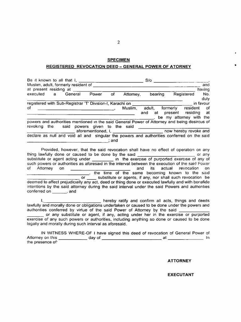 Revocation Deed | PDF Revocation Deed | PDF
