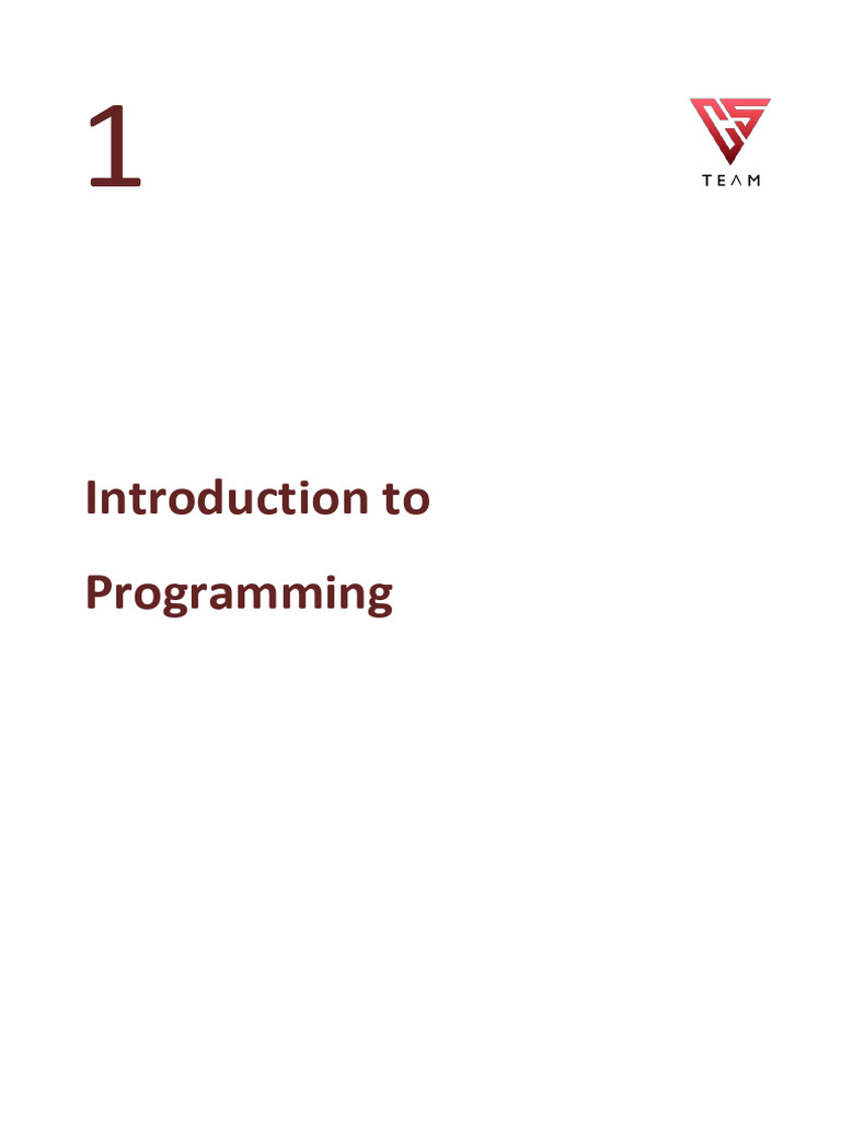 Ch1 - Introduction To Programming | PDF | Programming | Computer Program Ch1 - Introduction To Programming | PDF | Programming | Computer Program