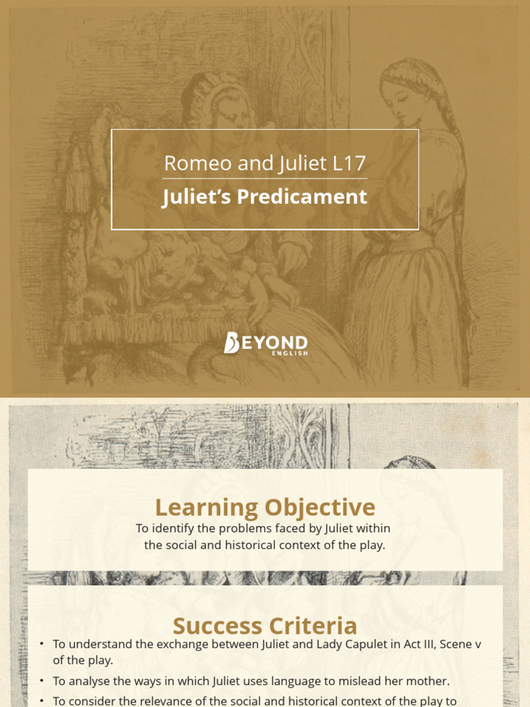 Romeo and Juliet L17 - Juliet's Predicament PowerPoint | PDF ...