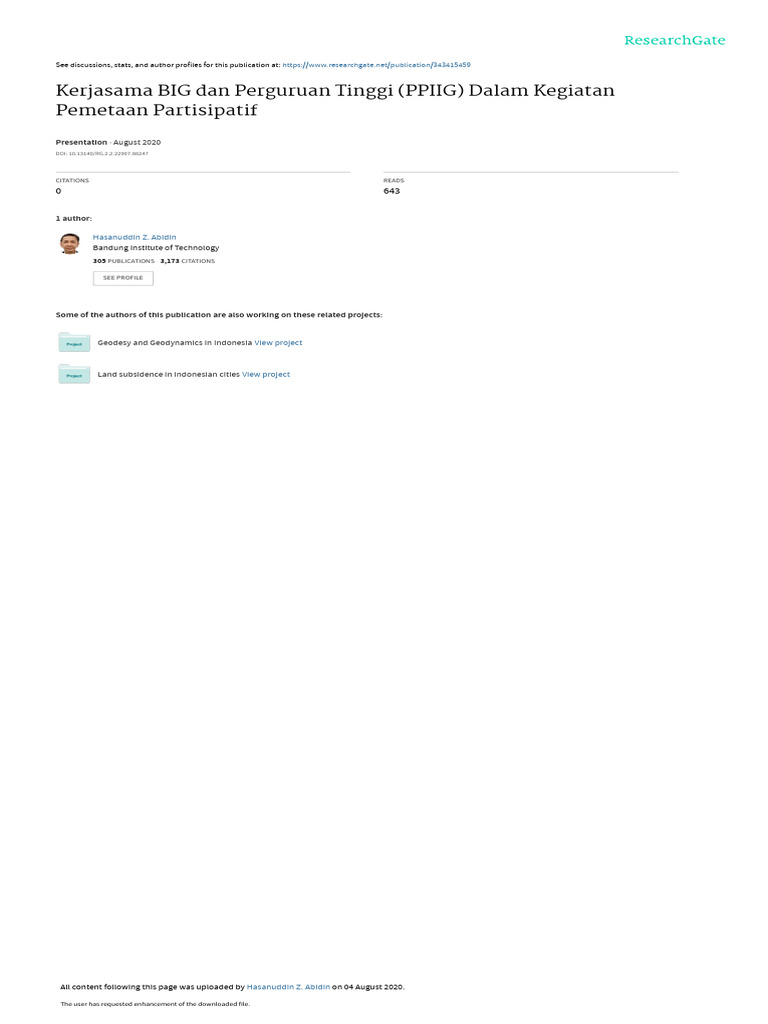 KaBIG WebinarPemetaanPartisipatifUNRI4Agustus2020 Final | PDF