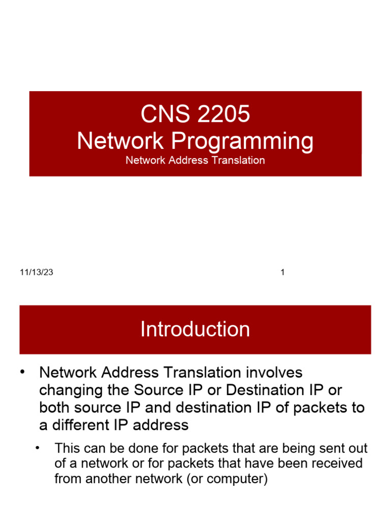 Lecture 7 - Network Address Translation | PDF | Ip Address | Router ... Lecture 7 - Network Address Translation | PDF | Ip Address | Router ...