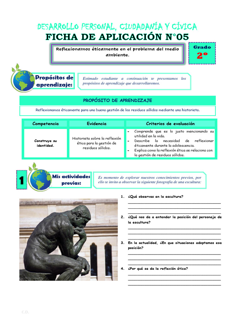 2°f - Ficha de Aplicación - Sesión5 - Exp.6 - DPCC | PDF | Desigualdad social | Discriminación y ...