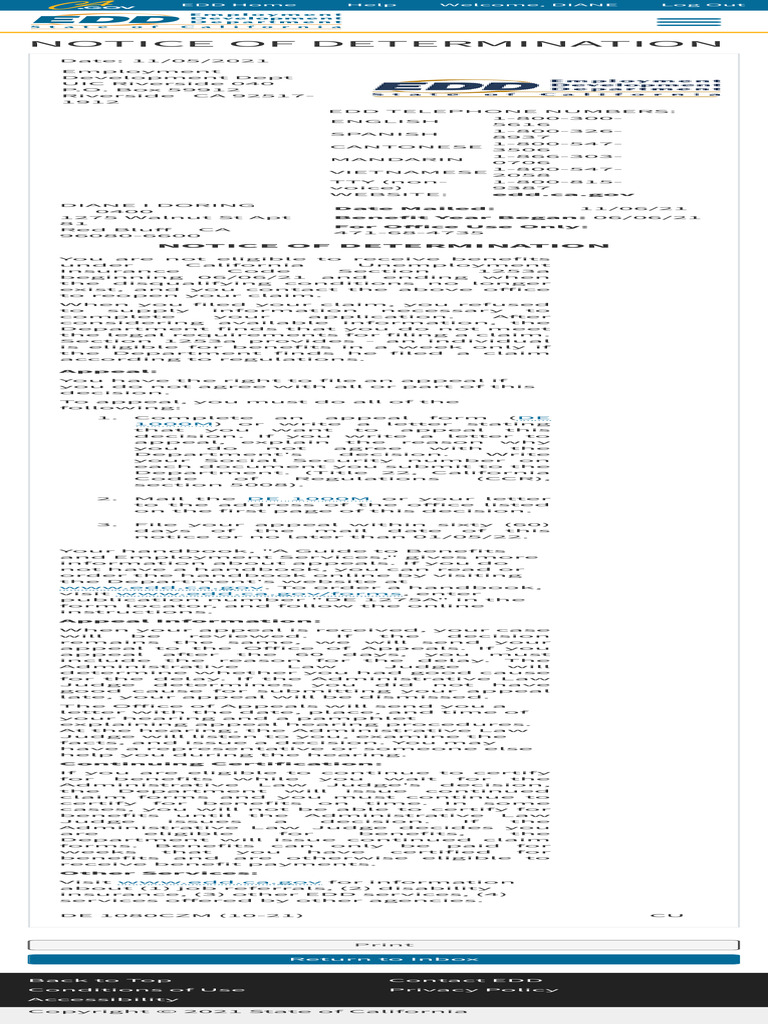 Correspondence Template | PDF | Administrative Law | Judge