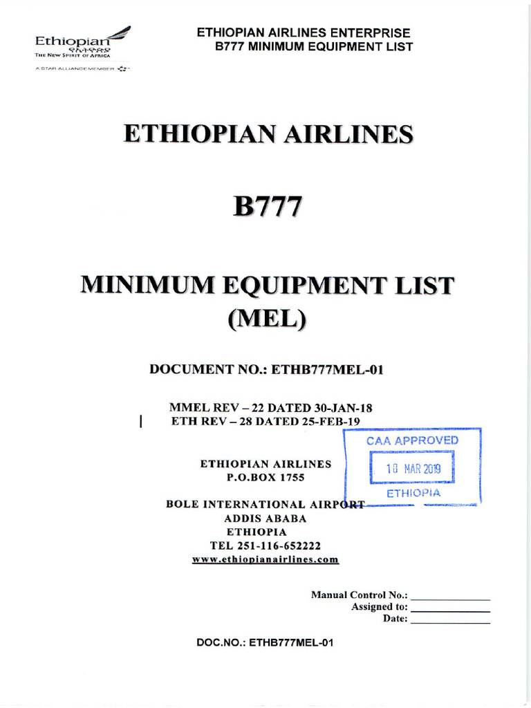 Eth B777mel Rev 28 | PDF | Aeronautics | Navigation