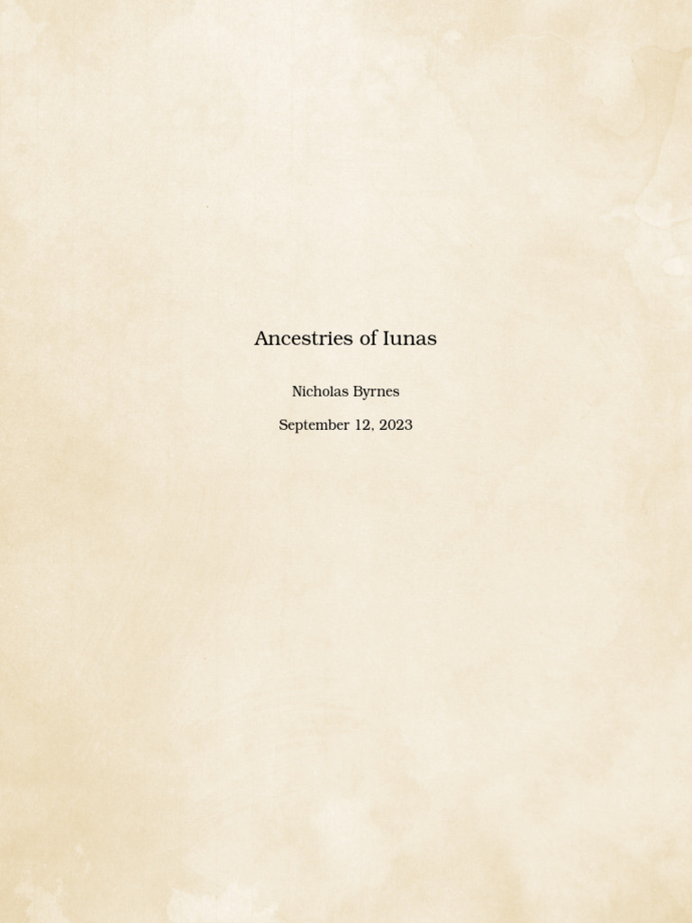 Iunas Ancestries | PDF