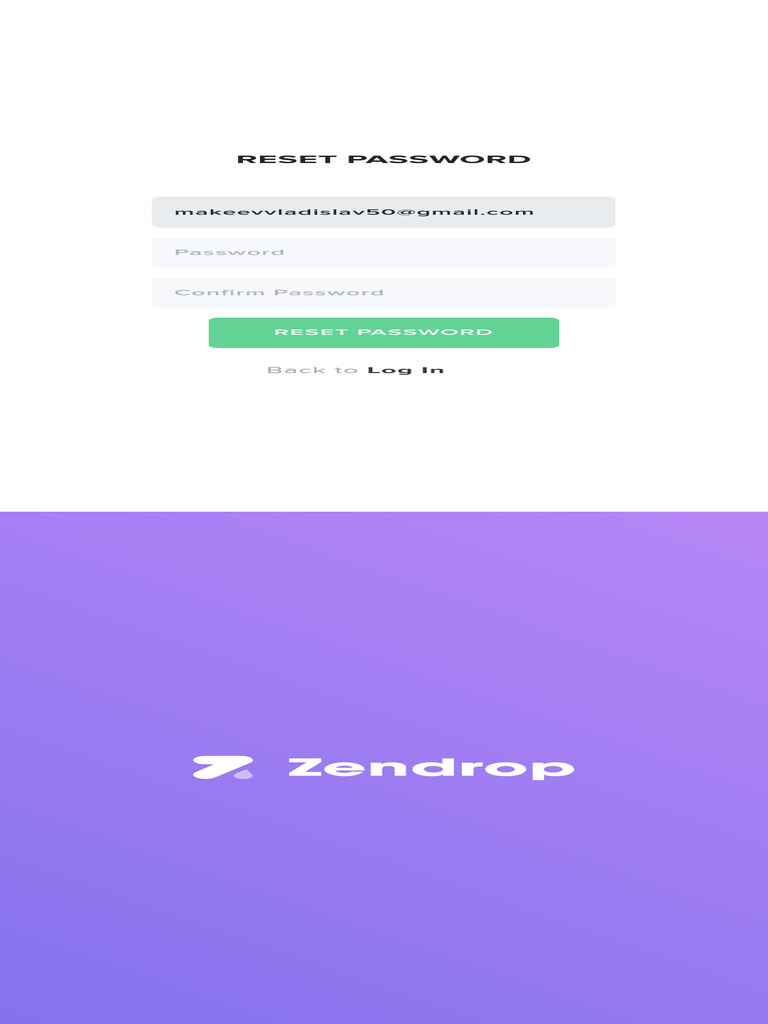 Reset Password Zendrop | PDF