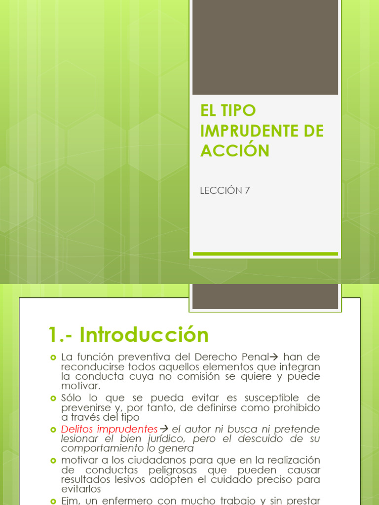 El Tipo Imprudente de Acción | Descargar gratis PDF | Derecho penal ...