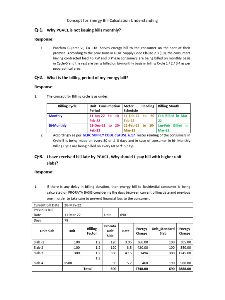 Billing FAQ Eng Questions 28092022 | Download Free PDF | Nature | Physical Quantities