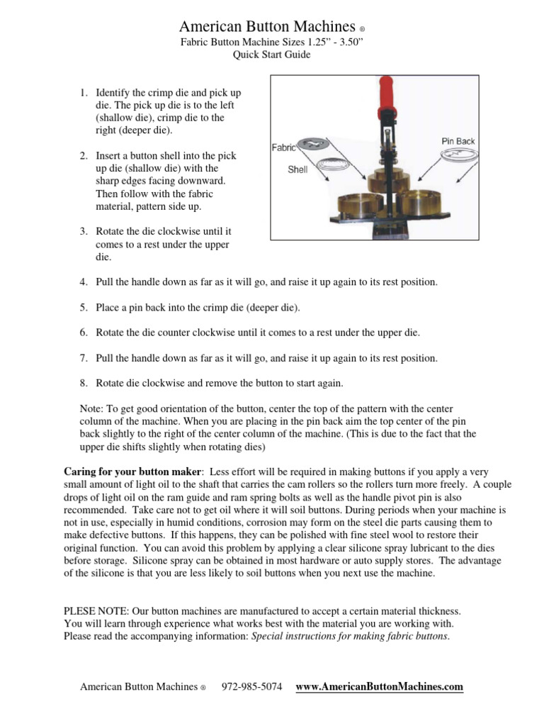 125-350 Fabric Quick Start Guide | PDF | Machines | Mechanical Engineering